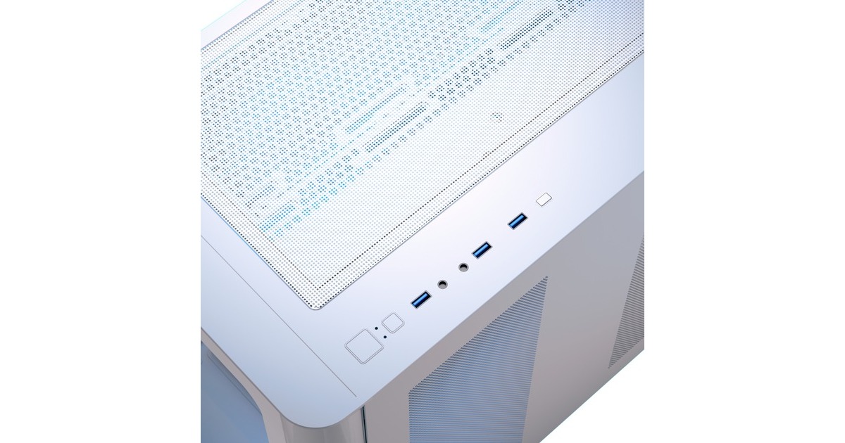 Aerocool P500C-G-WT-v1, Tower-Gehäuse weiß, Tempered Glass x 3