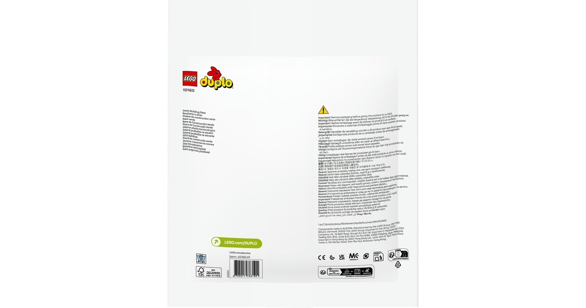 LEGO 10460 DUPLO Bauplatte in Grün, Konstruktionsspielzeug