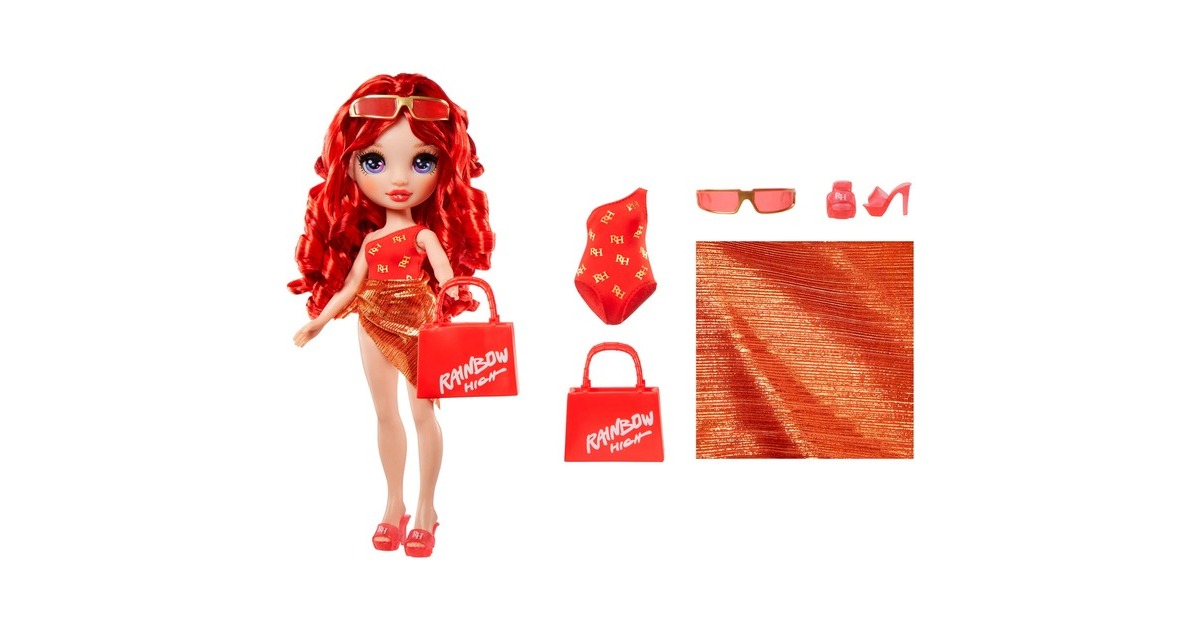 MGA Entertainment Rainbow High Swim & Style - Ruby (Red), Puppe
