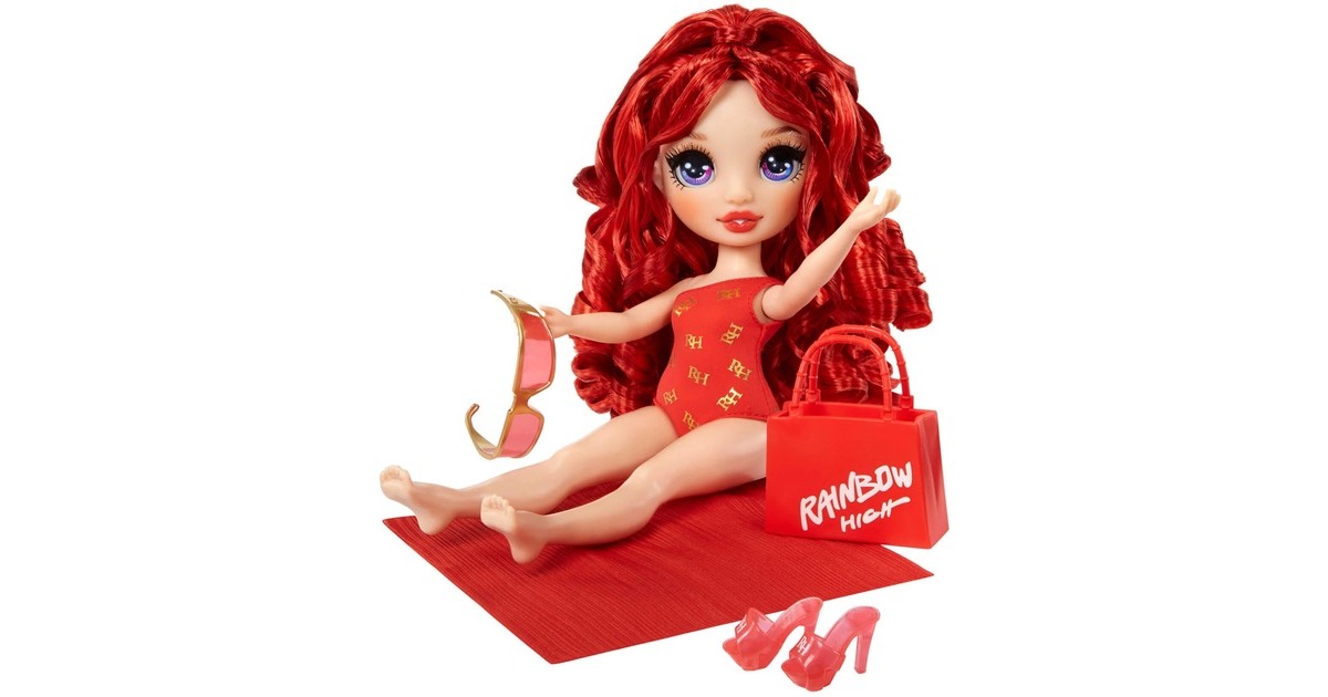 MGA Entertainment Rainbow High Swim & Style - Ruby (Red), Puppe