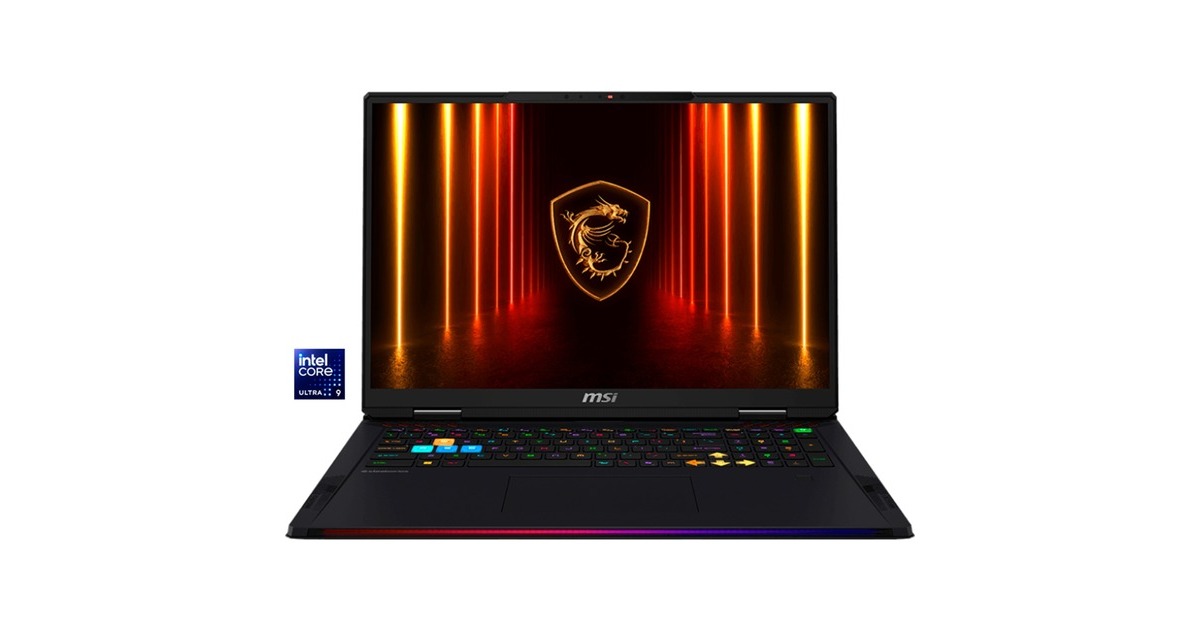 MSI Raider 18 HX AI A2XWJG-074, Gaming-Notebook schwarz, Intel® Core™ Ultra 9 285HX, NVIDIA ...