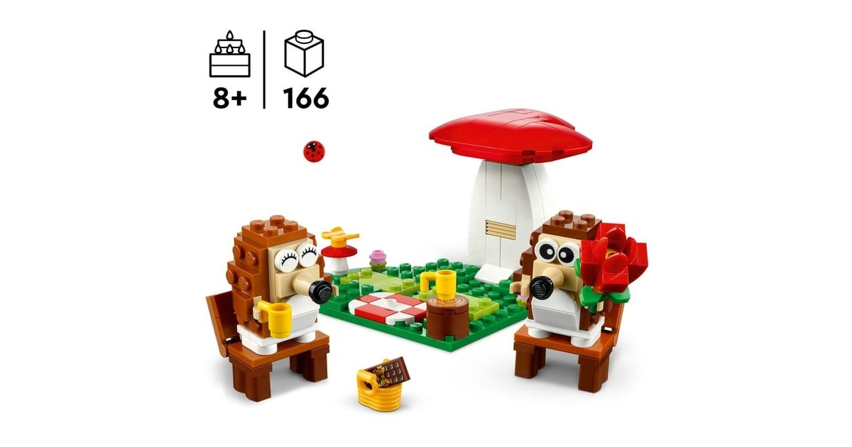 LEGO 40711 Iconic Igel und ihr Picknick-Date, Konstruktionsspielzeug