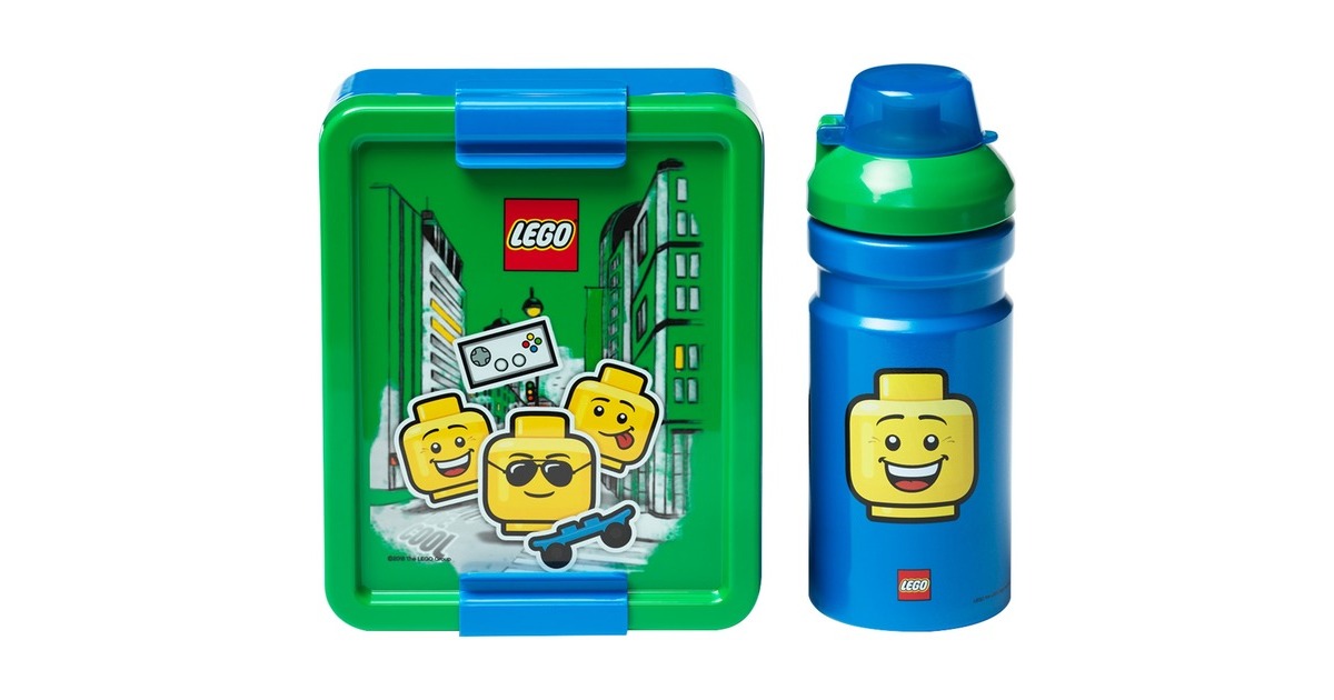 Room Copenhagen LEGO Lunch-Box Set Iconic Boy blue & green blau/grün, 2 ...
