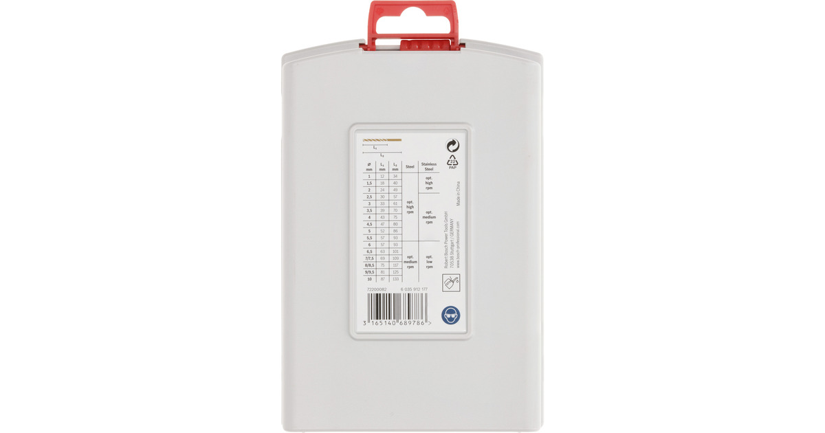 Bosch Professional PRO Stainless Steel HSS-Co Metallbohrer-Satz, 19-teilig