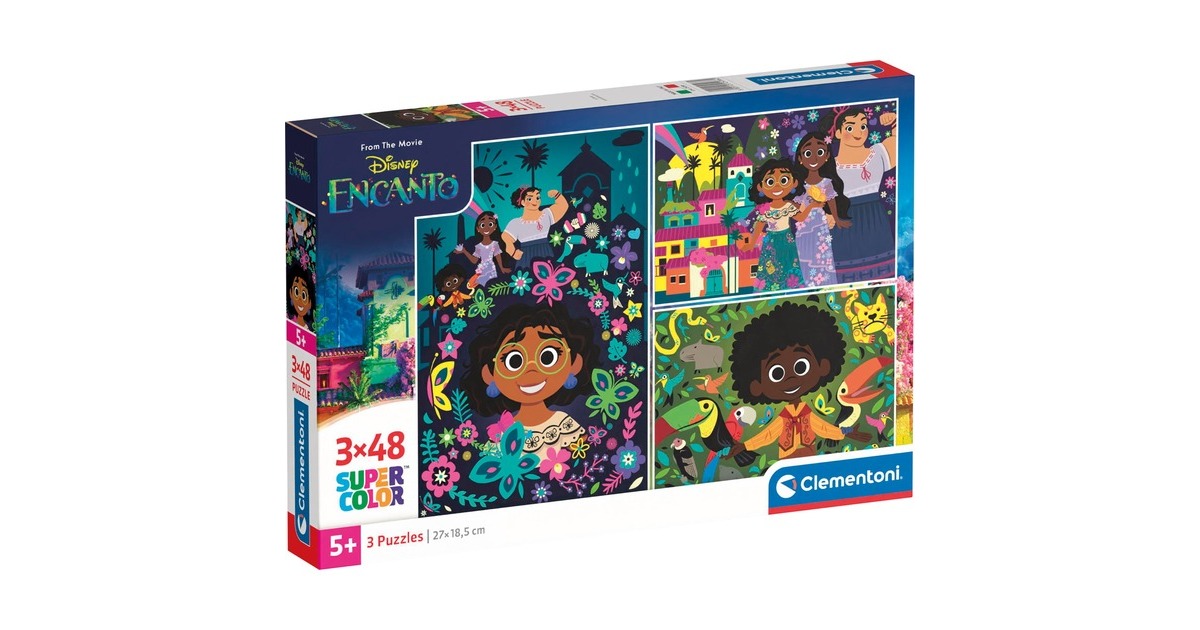 Clementoni Supercolor - Disney Encanto, Puzzle 3x 48 Teile