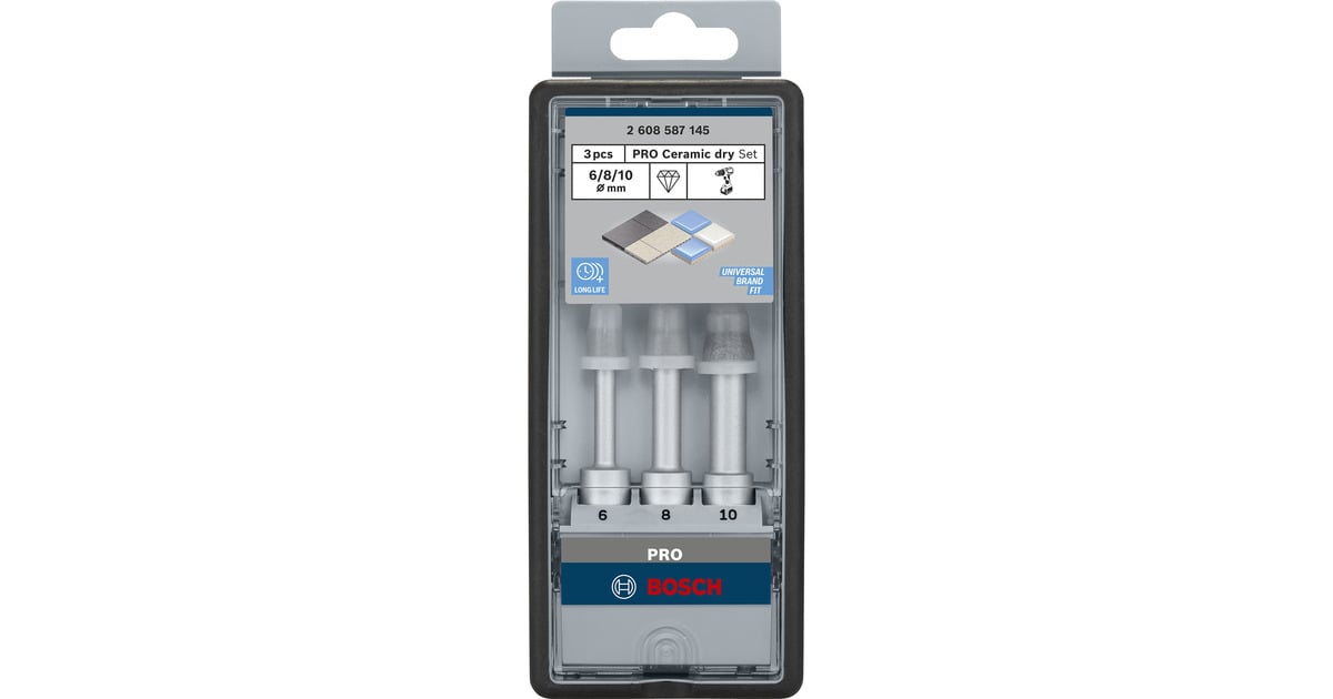 Bosch Professional PRO Ceramic dry Diamant-Trockenbohrer-Satz 3-teilig ...