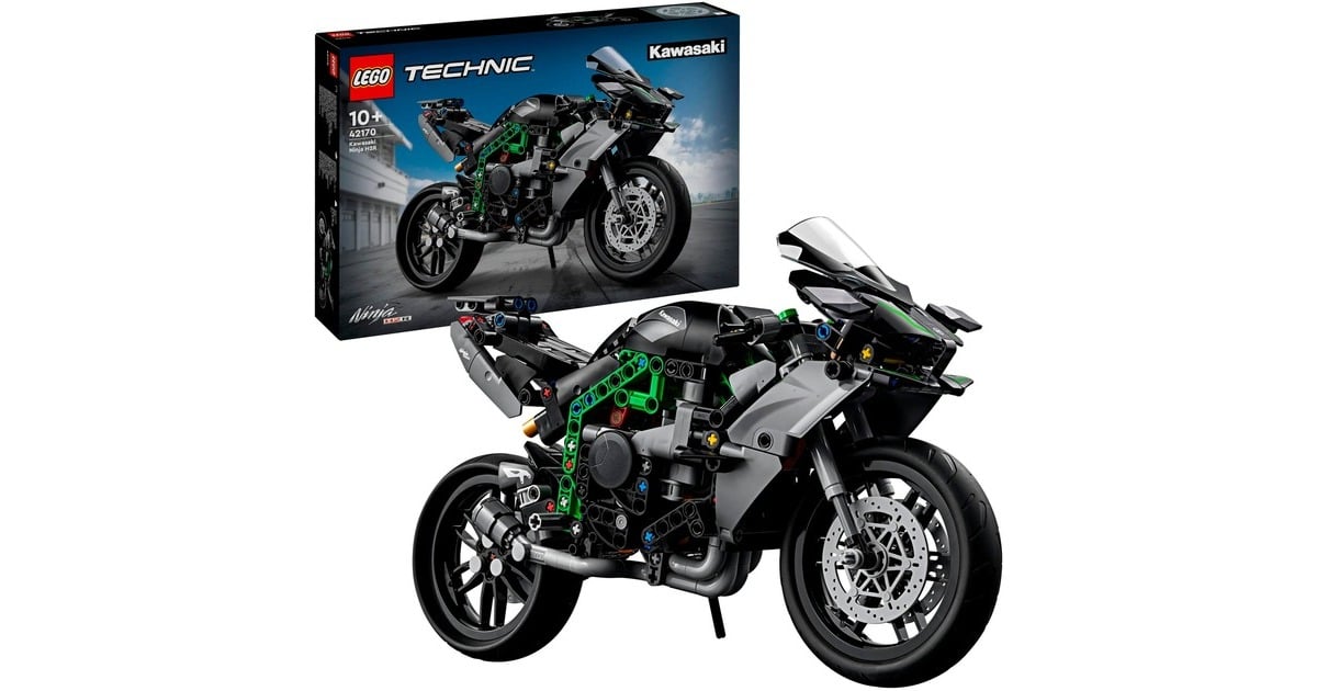 LEGO 42170 Technic Kawasaki Ninja H2R Motorrad, Konstruktionsspielzeug
