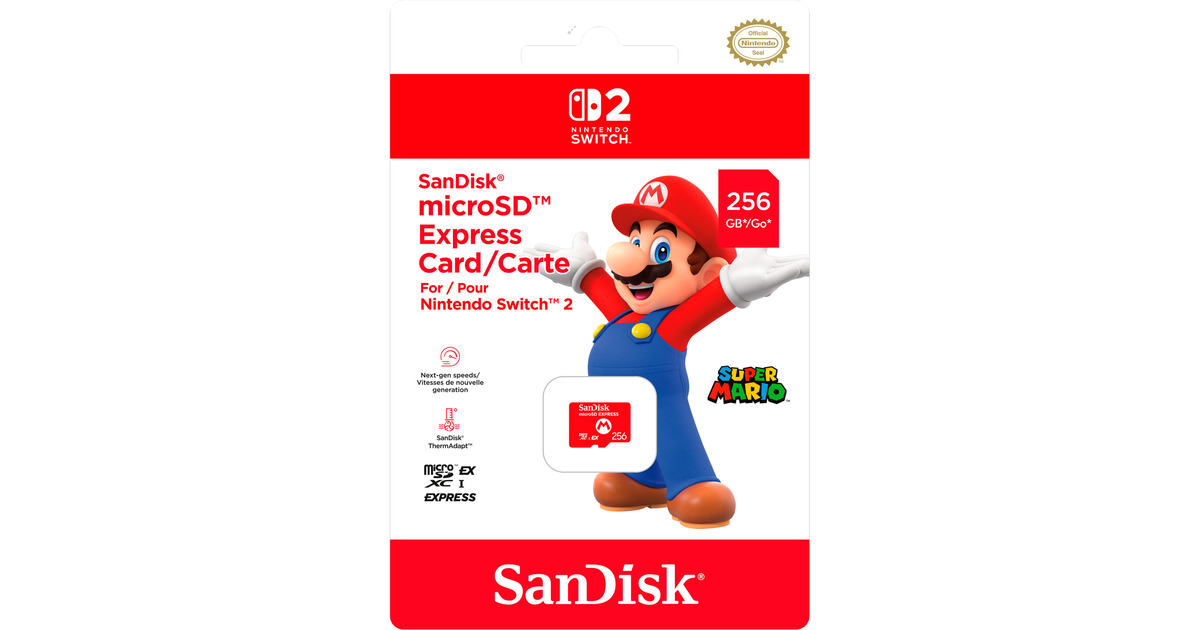 SanDisk Nintendo Switch 2 microSD Express Card 256 GB, Speicherkarte im ...