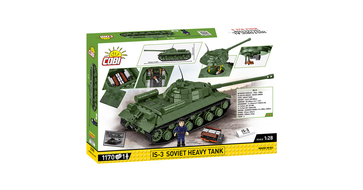 COBI IS-3 Soviet Heavy Tank, Konstruktionsspielzeug Maßstab 1:28