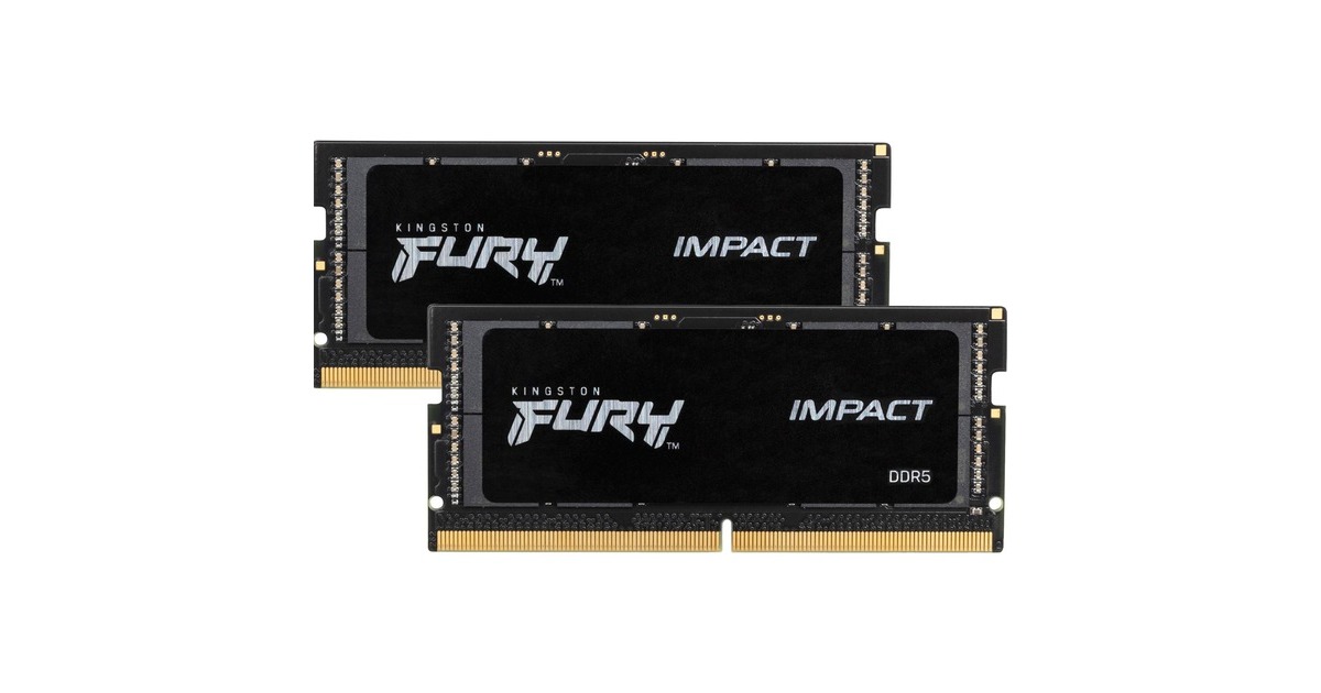 Kingston FURY SO-DIMM 32 GB DDR5-4800 (2x 16 GB) Dual-Kit, Arbeitsspeicher schwarz, KF548S38IBK2 ...