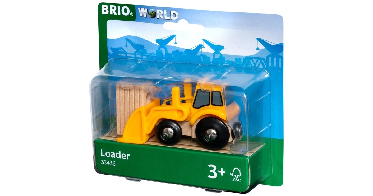BRIO World World Frontlader mit Magnetladung, Spielfahrzeug gelb