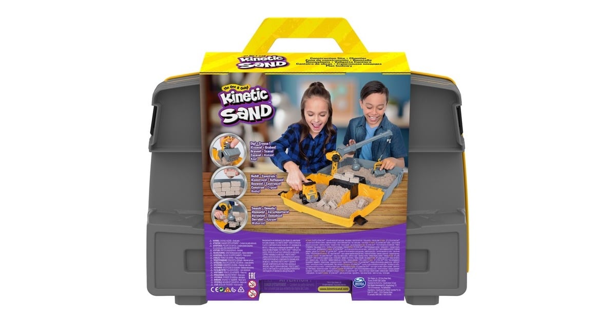 Spin Master Kinetic Sand - Baustellen-Koffer, Spielsand