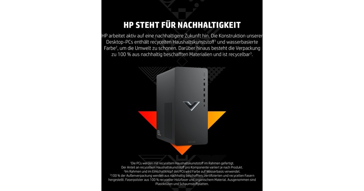 Victus by HP 15L Gaming Desktop TG02-2208ng, Gaming-PC schwarz, Windows 11 Home 64-Bit