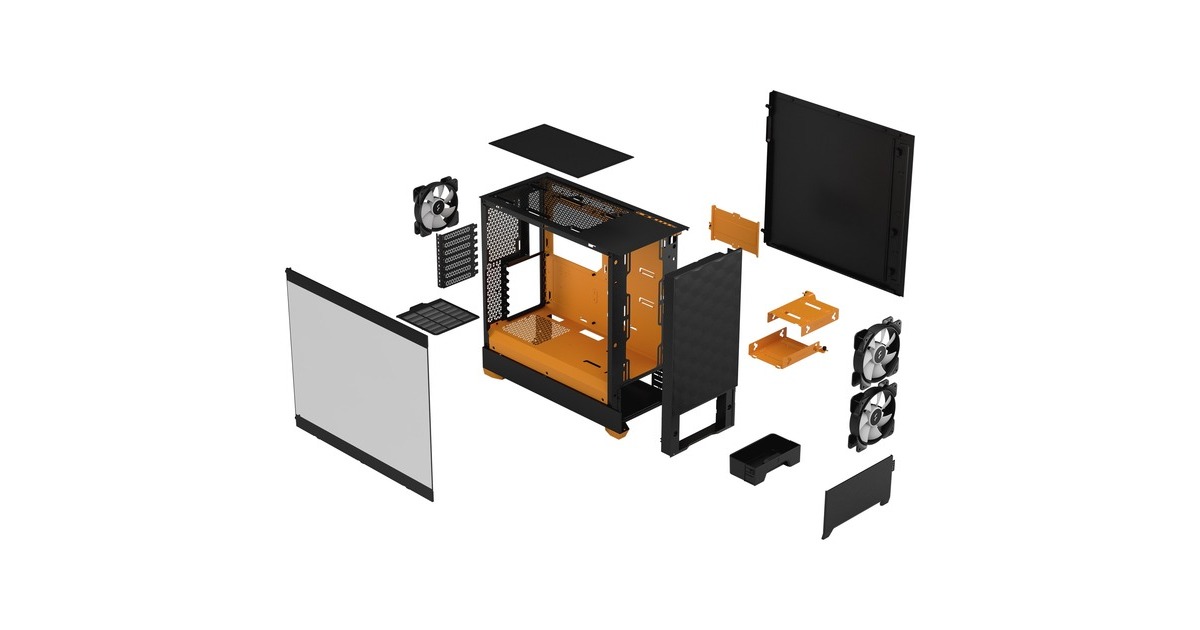 Fractal Design Pop Air RGB Orange Core TG Clear Tint, Tower-Gehäuse ...
