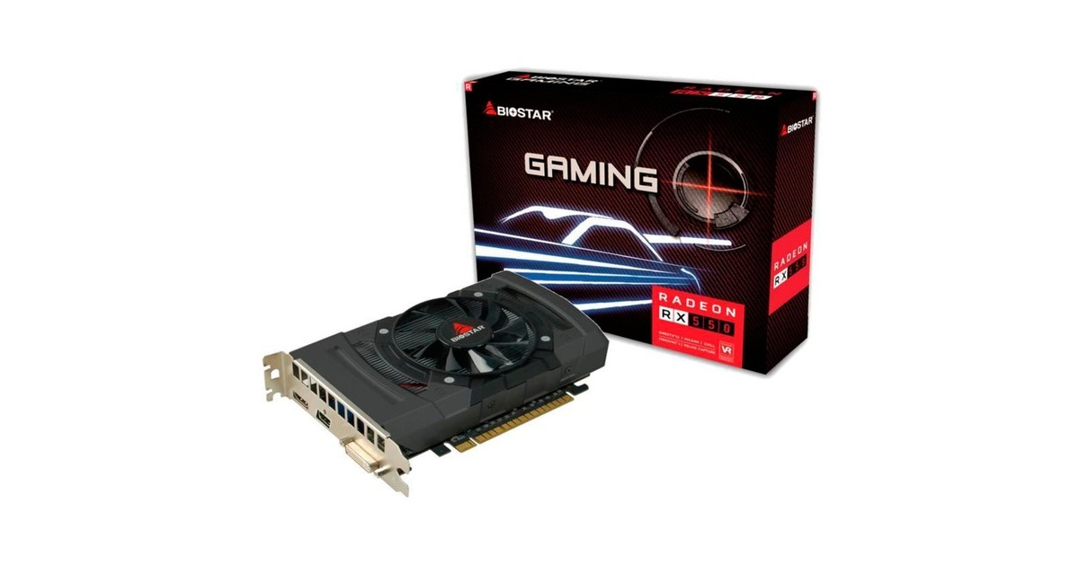 Biostar VA5505RF41 Radeon RX550, Grafikkarte HDMI, DisplayPort, DVI