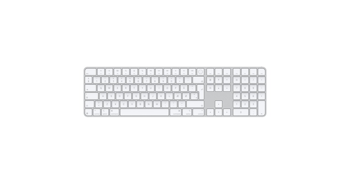 Apple Magic Keyboard mit Touch ID und Ziffern­block silber/weiß, DK ...