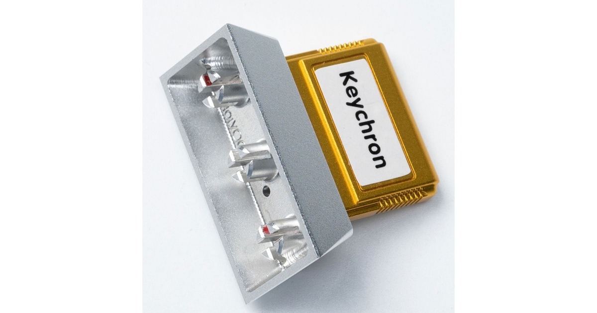 Keychron Computer Aluminum Alloy Artisan Keycap, Tastenkappe silber/gold