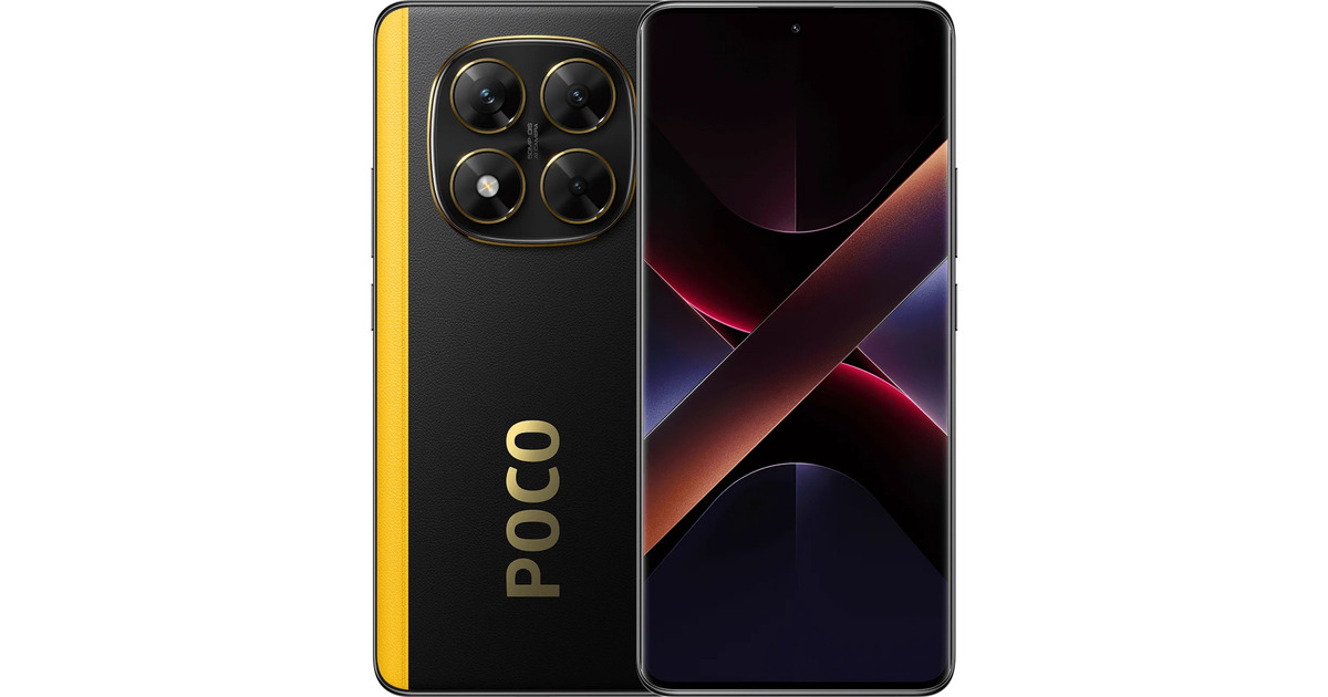 Xiaomi POCO X7 256GB, Handy Black, HyperOS, Rückseite aus Kunstleder, 8 GB