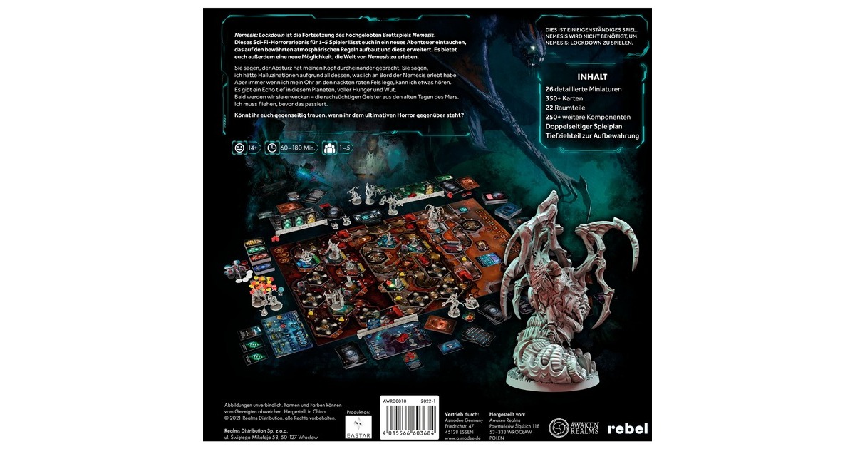 Asmodee Nemesis: Lockdown, Brettspiel