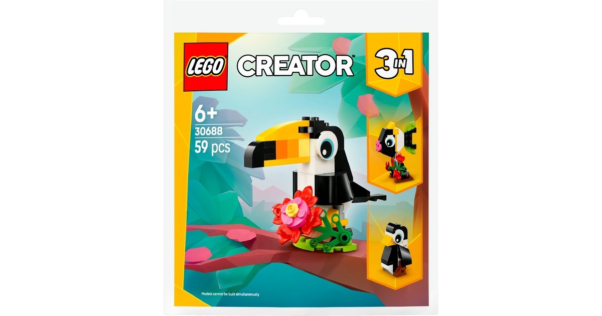 LEGO 30688 Creator 3-in-1 Tropischer Tukan, Konstruktionsspielzeug