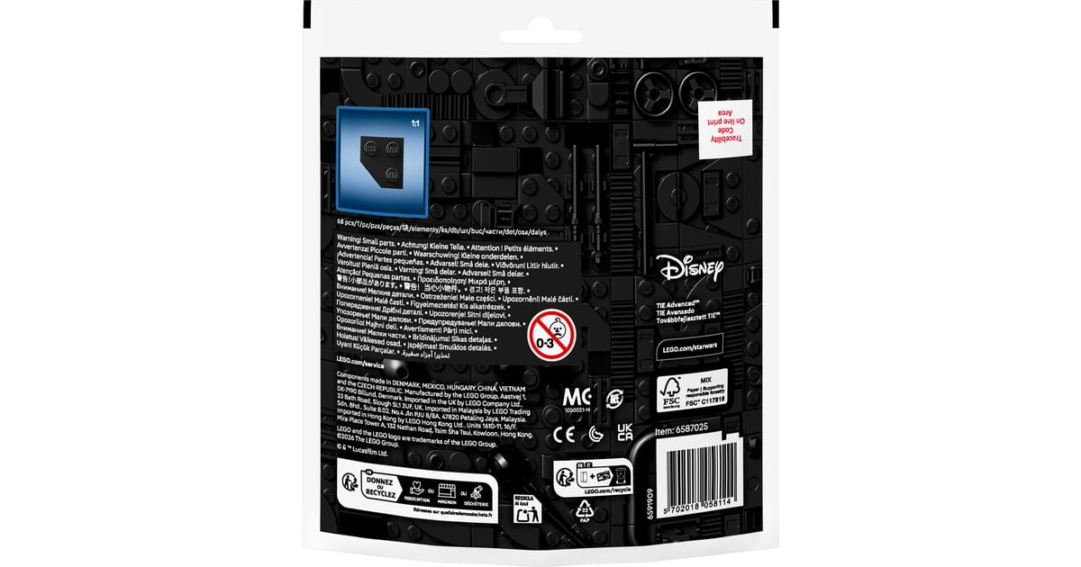 LEGO 30727 Star Wars TIE Advanced Mini-Modell, Konstruktionsspielzeug ...