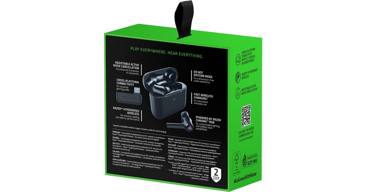 Razer Hammerhead Pro HyperSpeed, Gaming-Headset schwarz