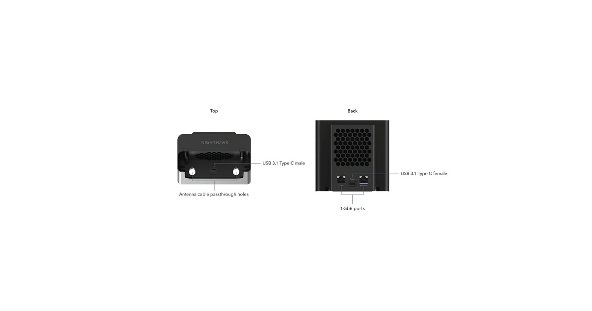 Netgear MD200 Nighthawk Mobile Hotspot Cradle, Adapter schwarz
