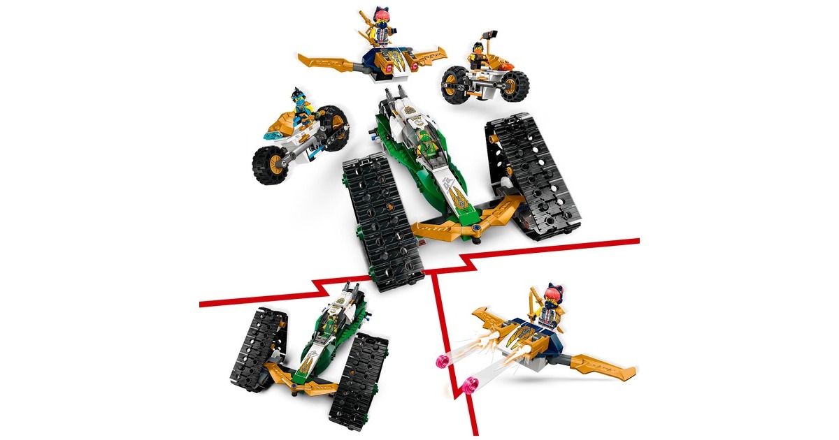 LEGO 71820 Ninjago Kombi-Raupe des Ninja-Teams, Konstruktionsspielzeug