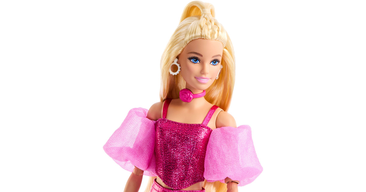 Barbie Barbie Deluxe Style im pinken Metallic Outfit, Puppe