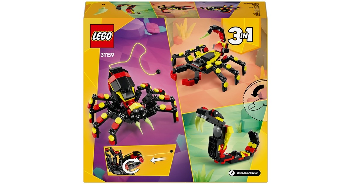 LEGO 31159 Creator 3-in-1 Wilde Tiere: Überraschungsspinne ...