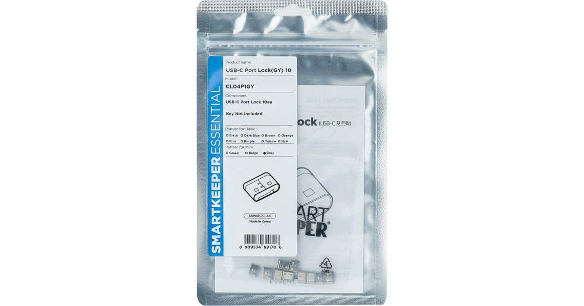 SMARTKEEPER ESSENTIAL USB-C Port Lock (CL04), Einsteckschloss Farbcode ...
