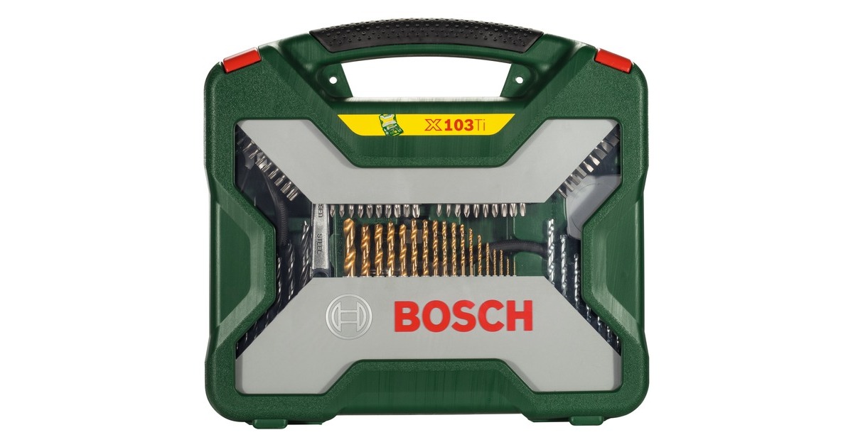 Bosch Heimwerken & Garten X-Line Titanium Bohrer- und Schrauber-Set, 103-teilig, Bohrer- & Bit ...