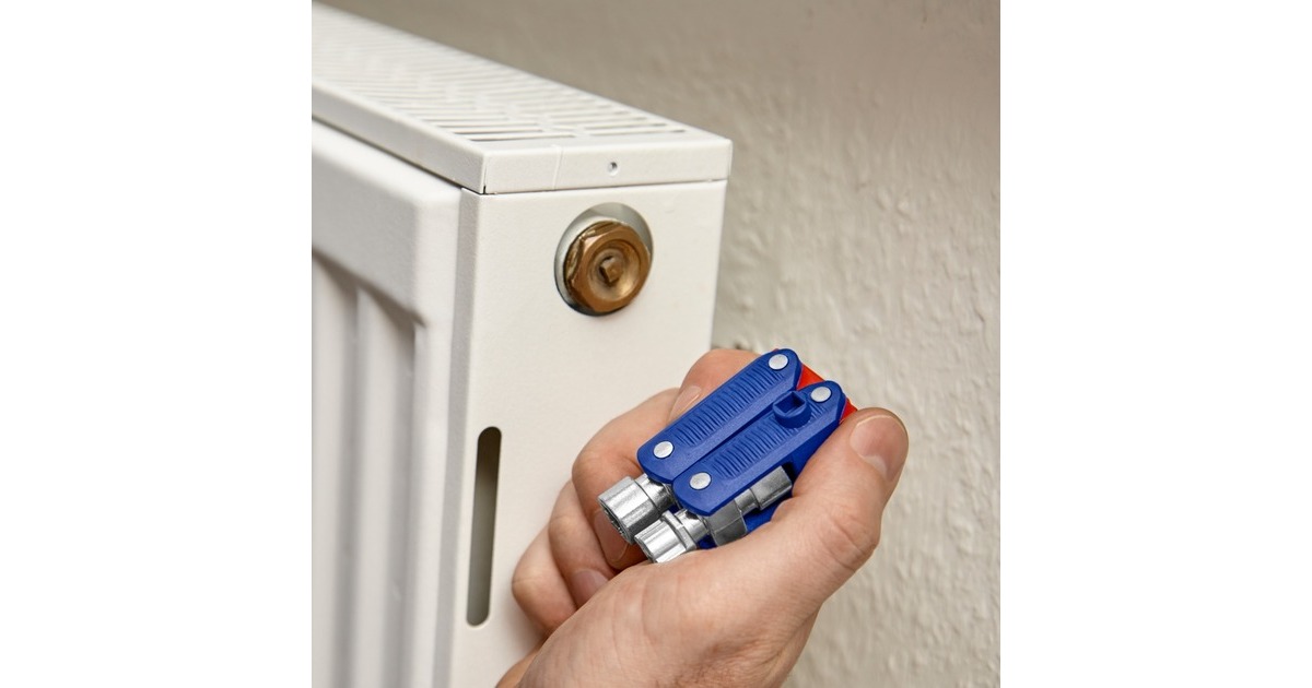 KNIPEX Schaltschrankschlüssel "DoubleJoint", Steckschlüssel blau/rot ...