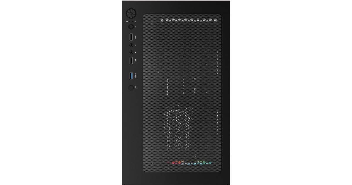 Aerocool Viewport Mini V2 ARGB, Tower-Gehäuse schwarz, Tempered Glass x 2