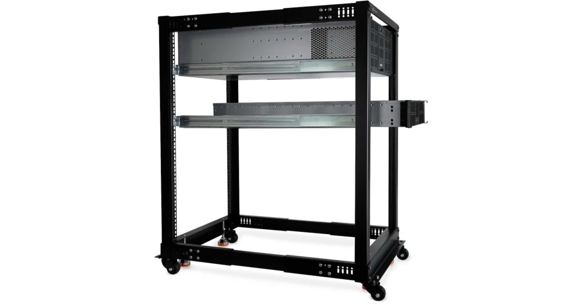 Alphacool ES 19" Open Frame Serverrack , Rack, Server-Gehäuse schwarz ...