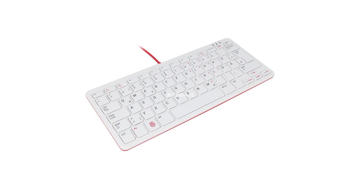 Raspberry Pi Foundation offizielle Raspberry Pi Tastatur weiß/rot, DE ...
