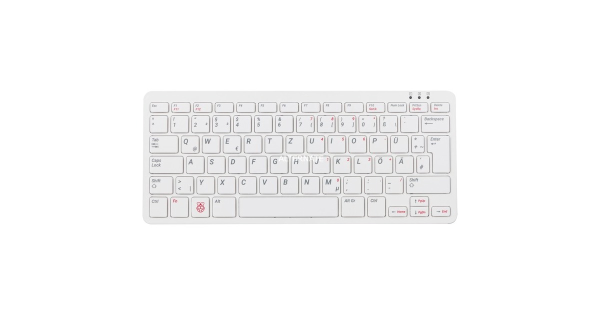 Raspberry Pi Foundation offizielle Raspberry Pi Tastatur weiß/rot, DE ...