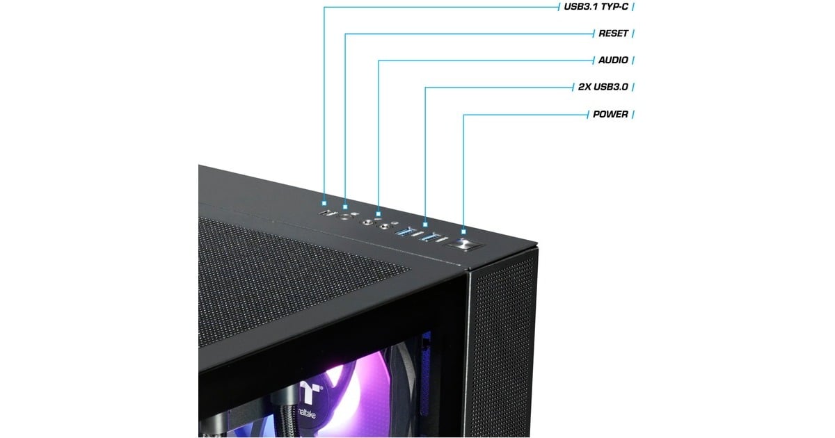 Thermaltake FTW RTX 5070 Ti Black, Gaming-PC schwarz/transparent ...