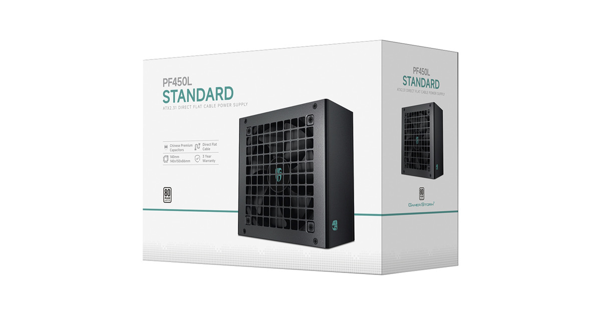 DeepCool GAMER STORM PF450L, PC-Netzteil schwarz, 1x PCIe, 450 Watt