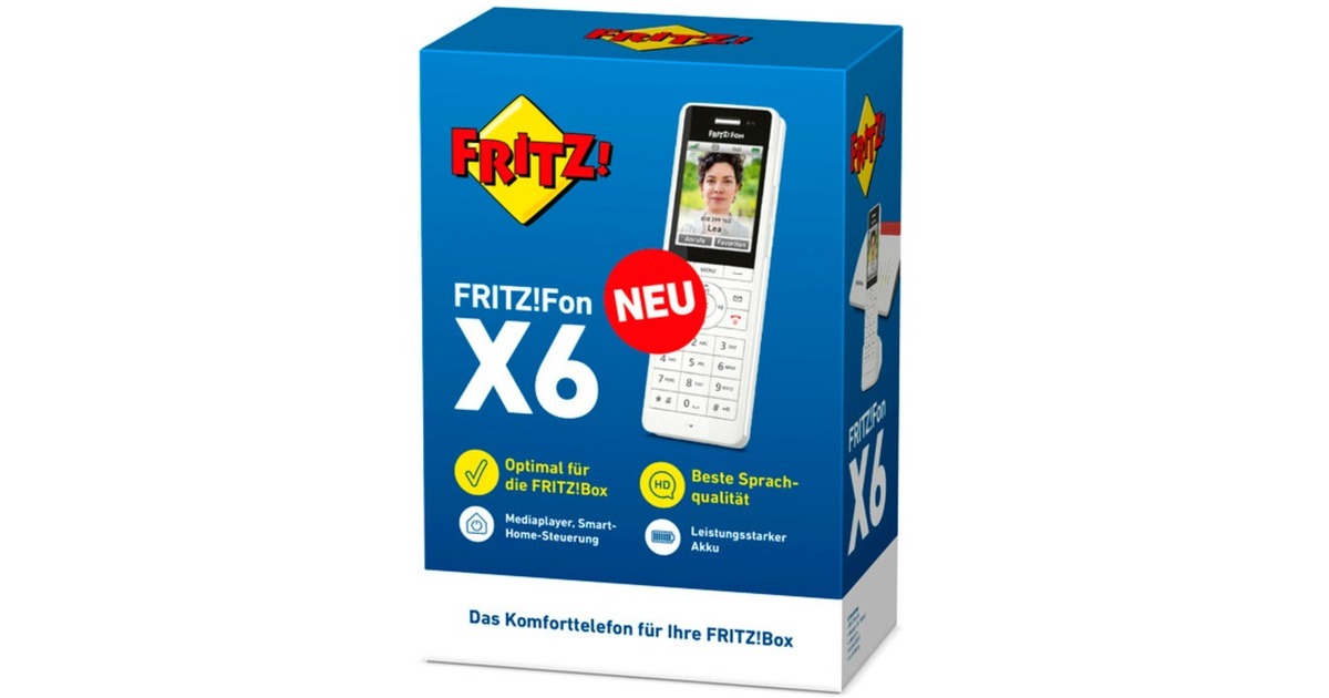 FRITZ! Fon X6, analoges Telefon weiß