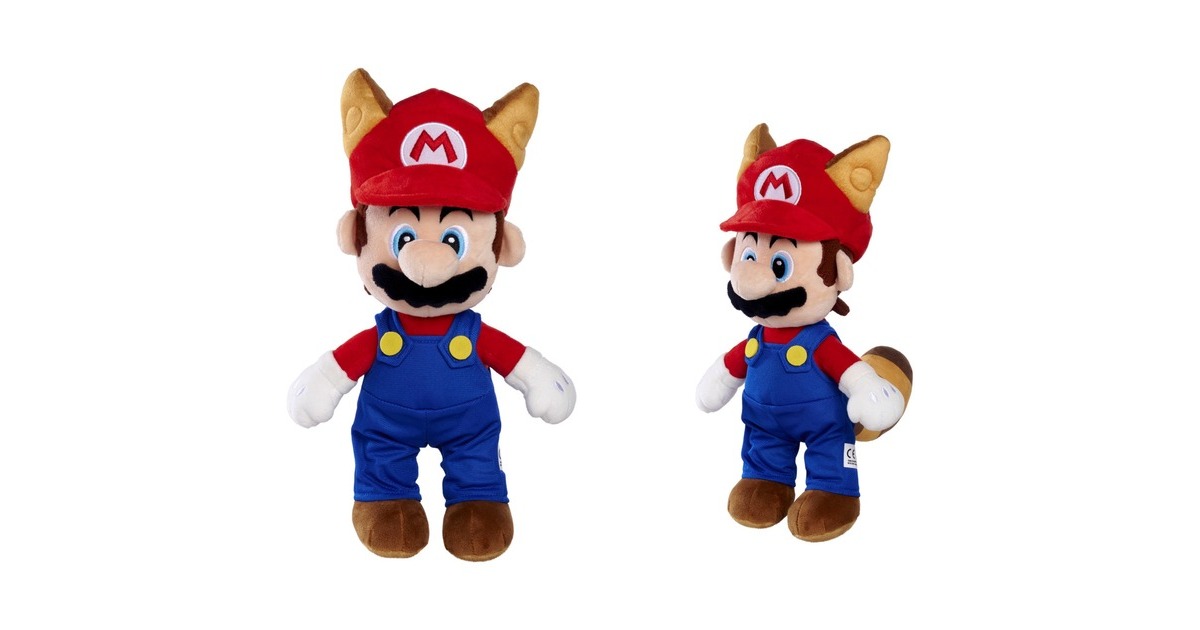 Simba Super Mario - Waschbär Mario Plüsch, Kuscheltier 30 cm