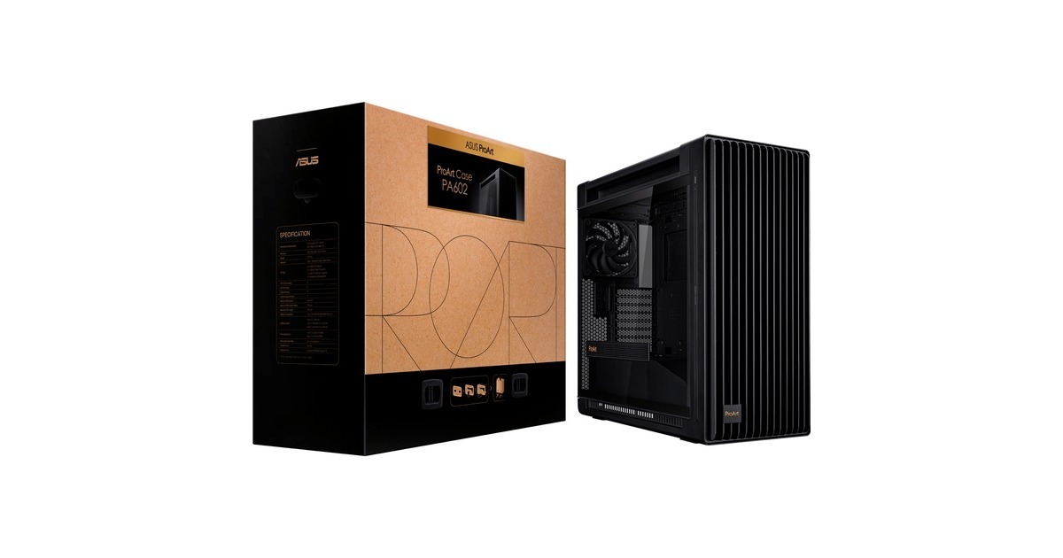 ASUS PROART PA602 , Tower-Gehäuse schwarz, Tempered Glass