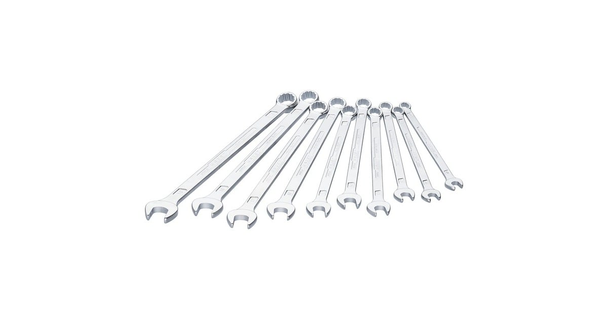 Hazet Ring-Maulschlüssel-Satz 600LG/10, 10-teilig, Schraubenschlüssel verchromt, lang