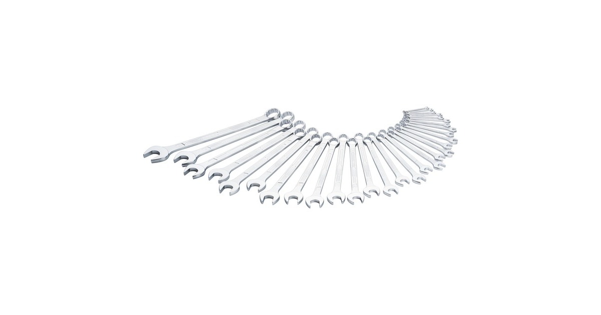 Hazet Ring-Maulschlüssel-Satz 600N/30, 30-teilig, Schraubenschlüssel verchromt