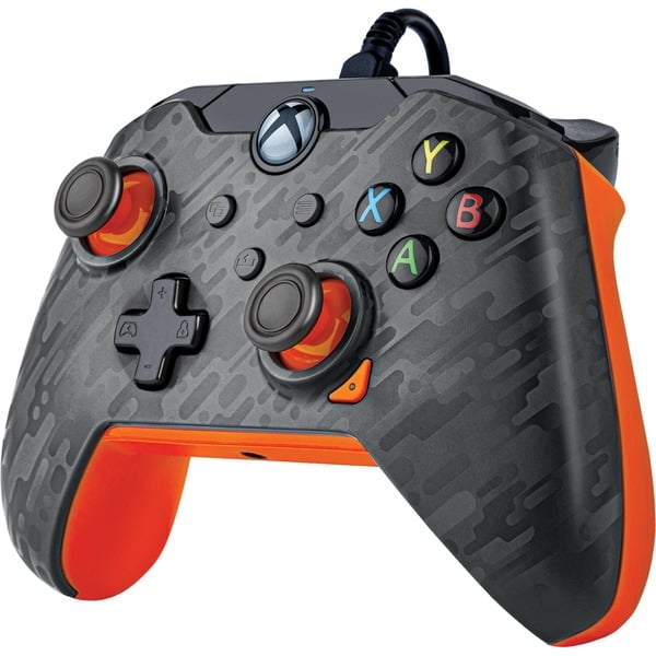 Pdp Wired Controller Atomic Carbon Gamepad Anthrazit Orange Für