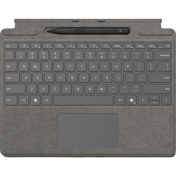 Microsoft Surface Pro Keyboard mit Slim Pen, Tastatur platin, DE-Layout ...