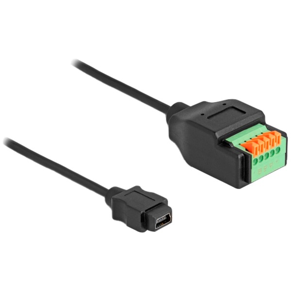 DeLOCK USB 2.0 Adapter, Mini-USB Buchse > 5 Pin Terminalblock schwarz, 15cm