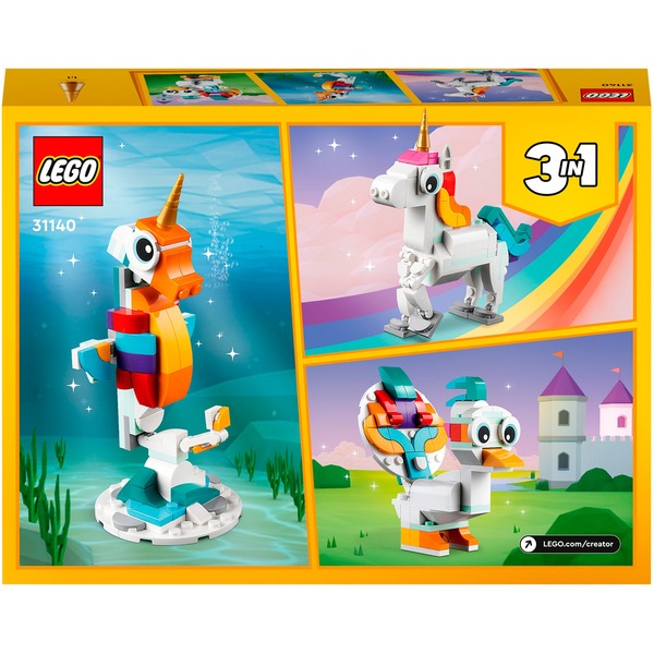 LEGO 31140 Creator 3-in-1 Magisches Einhorn, Konstruktionsspielzeug