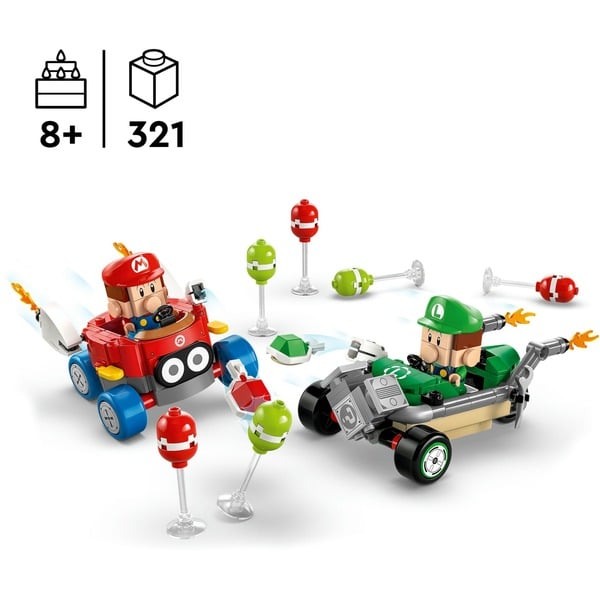 LEGO 72034 Super Mario - Mario Kart: Baby Mario vs. Baby Luigi ...