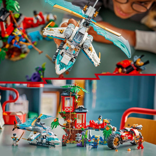 LEGO 71857 Ninjago Showdown am Baumhaus mit dem Ninja-Bike ...